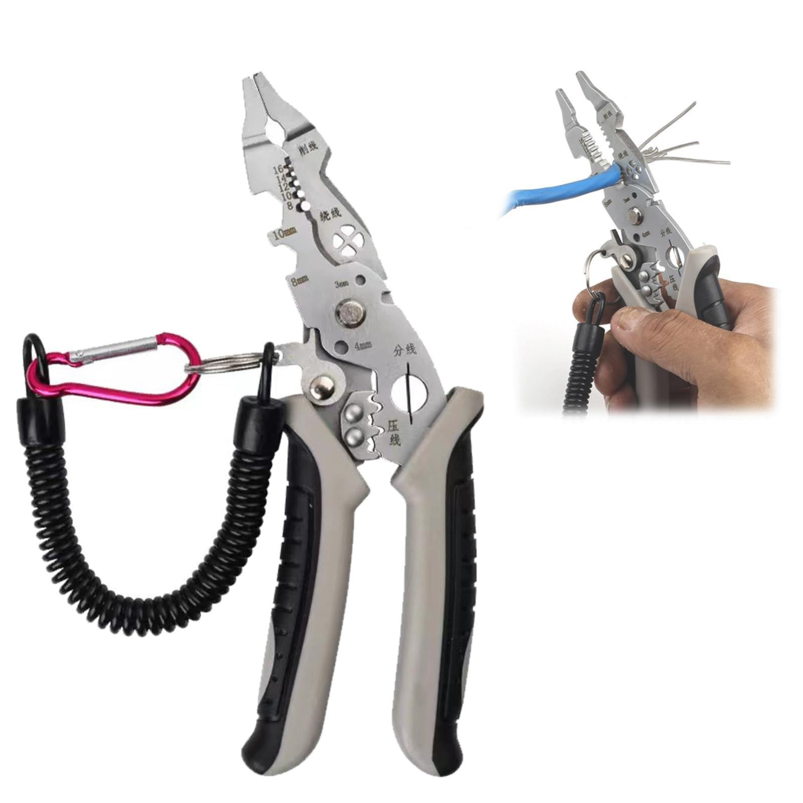 Ceimmol Upgrade Multifunctional Wire Stripper Crimper Cable Cutter ...