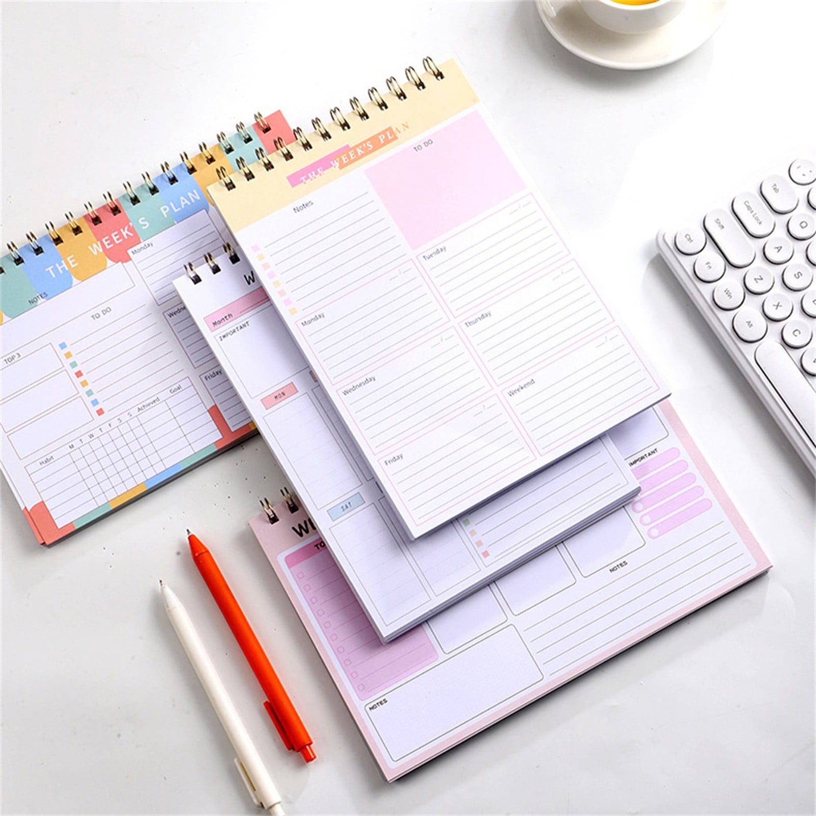 Ceimmol Weekly To Do List Notepad Undated Weekly Desk Planner For Women ...