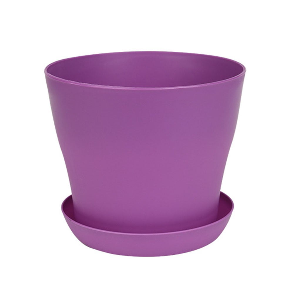 Ceise Resin Plastic Flower Pot With Tray Green Potted Plants Plant Pots ...