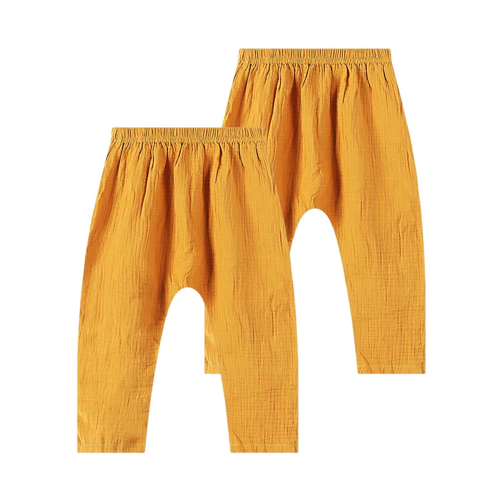 Ceisia Baby Toddler Cotton Crinkle Harem Pants Elastic Waist Loose ...