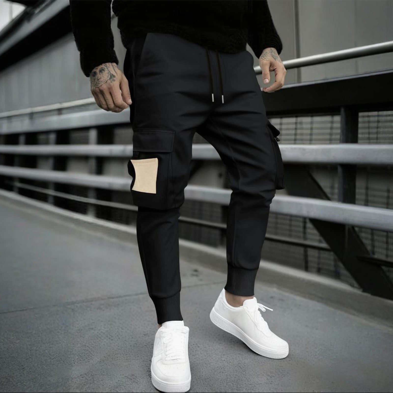 Ceisia Gift Men's All-Season Casual Pants - Fashionable Washed Solid ...