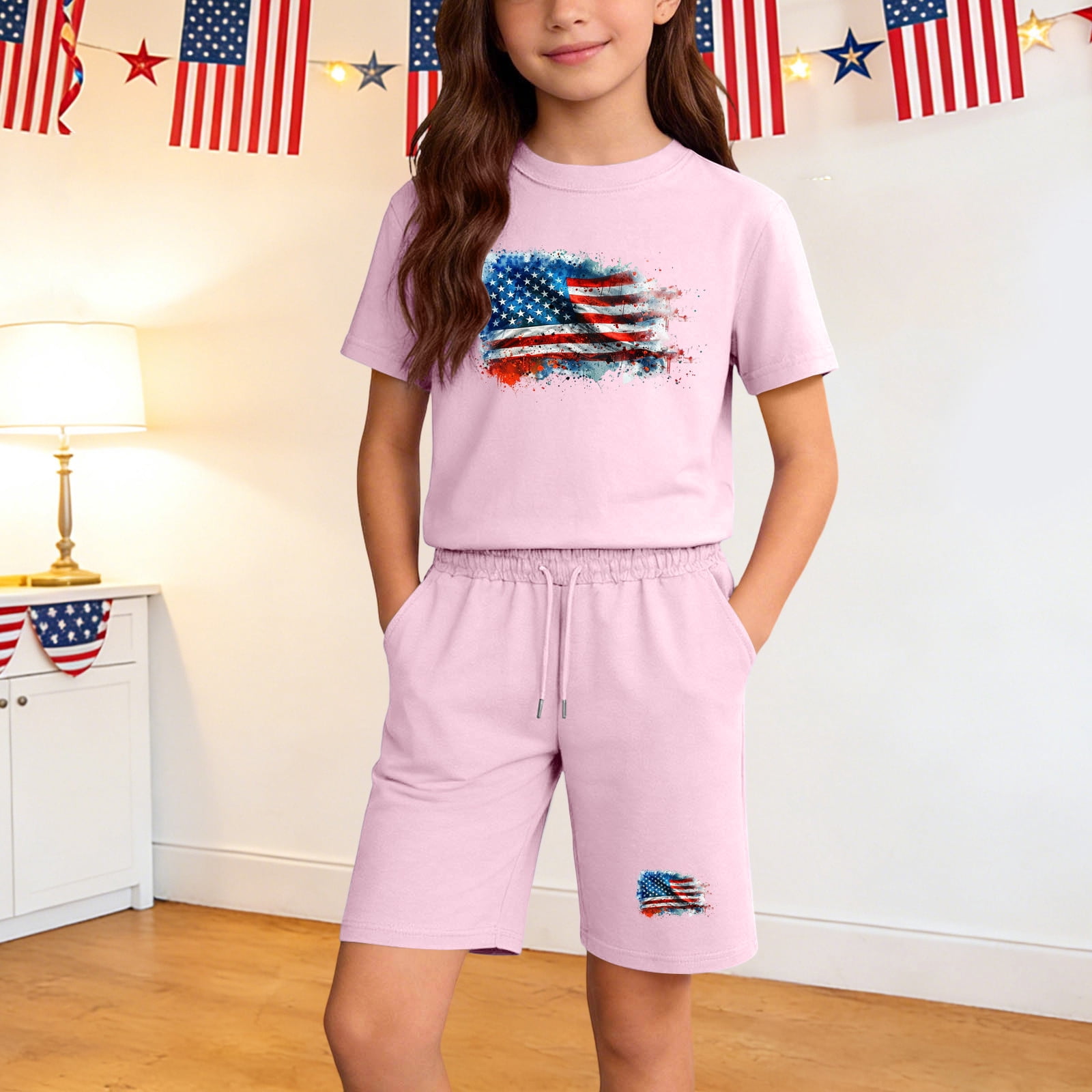 Ceisia Kids 2PC Casual Outfit Set Short Sleeve T Shirt and Shorts with ...