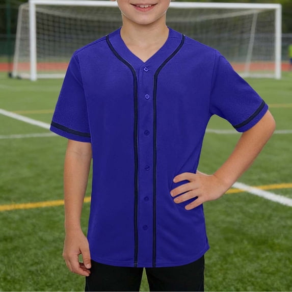 Ceisia Kids' Button-Down Baseball Jersey Assorted Colors for Sports and ...