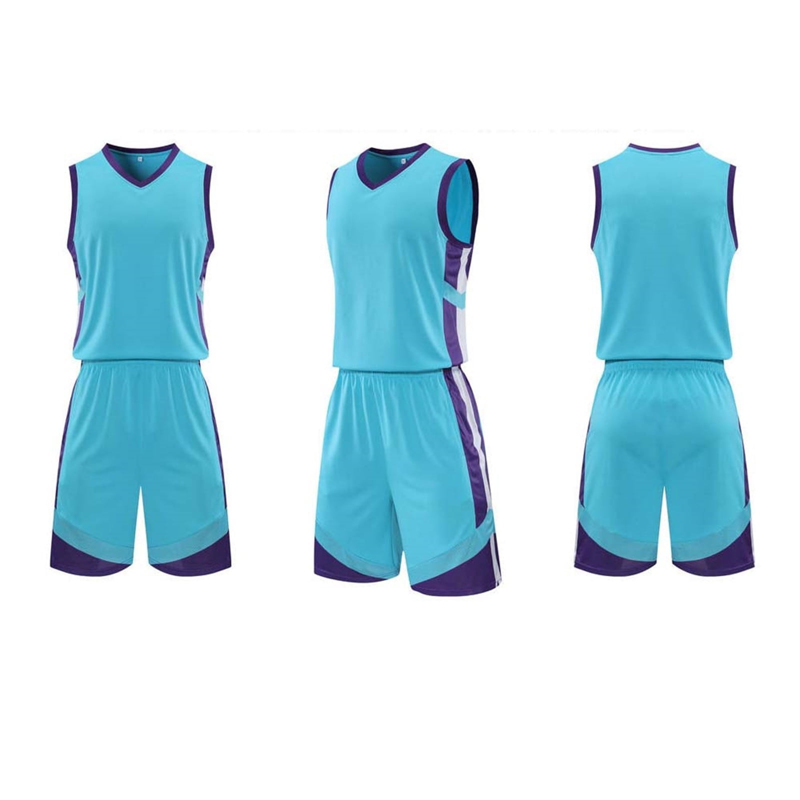 Ceisia Kids' Color Block Basketball Jersey and Shorts Set Multi-Color ...