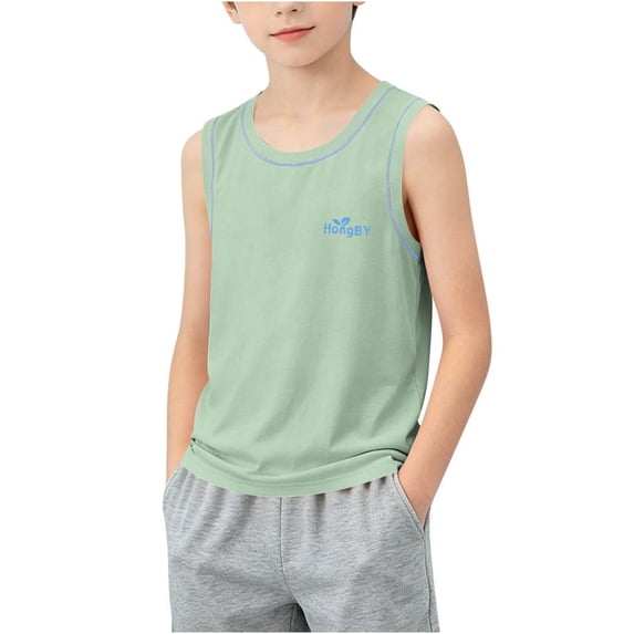 Ceisia Kids' Contrast Trim Tank Top with Logo Print Multi-Color Pack ...