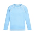 Ceisia Kids' Long Sleeve Rash Guard Swim Shirt with Contrast Stitching ...