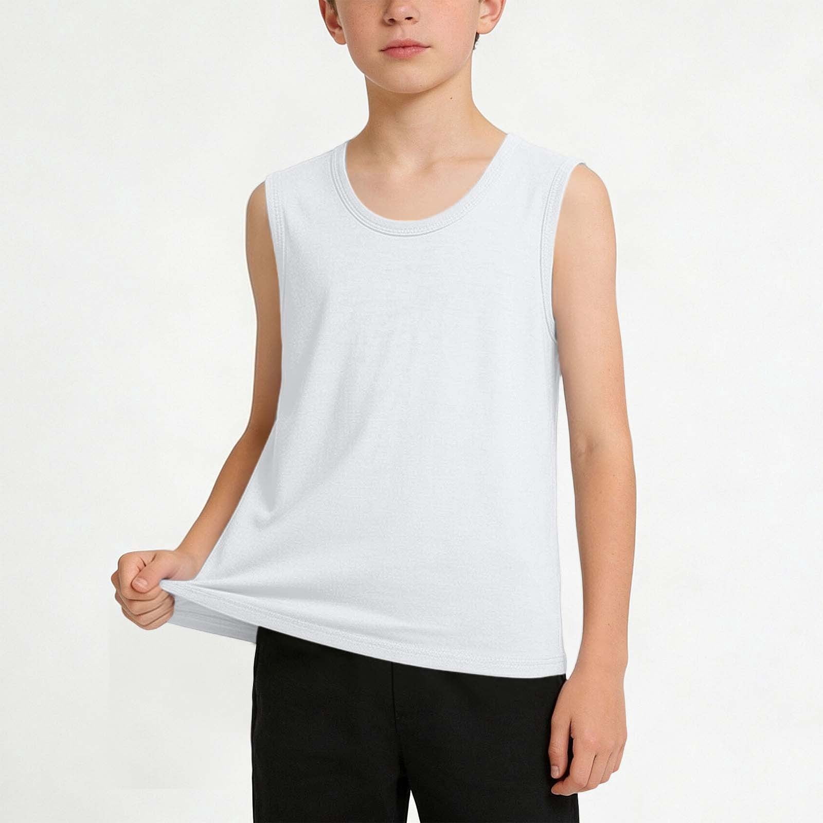 Ceisia Kids' Plain Cotton Tank Top Multi-Color Pack White 1-2 Years ...