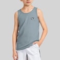 Ceisia Kids' Ribbed Knit Tank Top with Logo Print Multi-Color Pack Gray ...