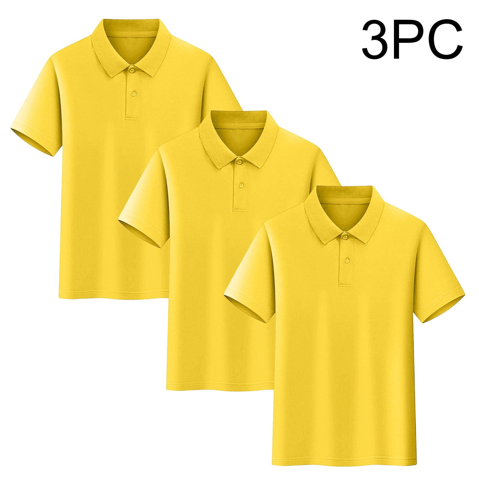 Ceisia Kids' Solid Color Polo Shirt Short Sleeve Collared Button Down ...