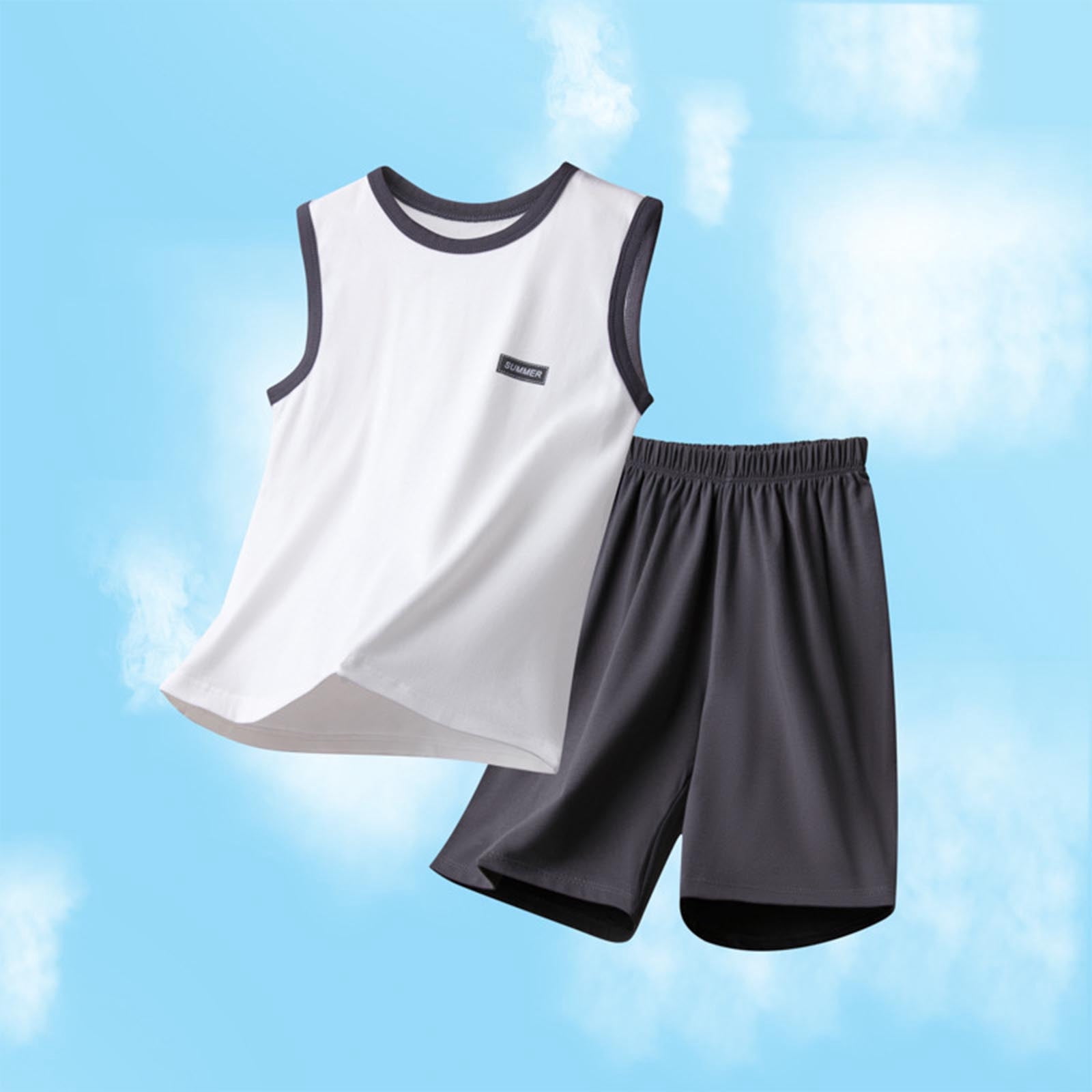 Ceisia Kids' Tank Top and Shorts Two-Piece Casual Set Multi-Color Pack ...