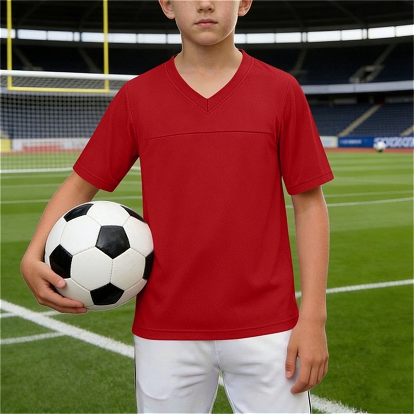 Ceisia Kids' V-Neck Short Sleeve Soccer Jersey Assorted Colors for ...