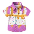 Ceisia Kids' Waffle and Syrup Print Short Sleeve Button-Down Shirt ...