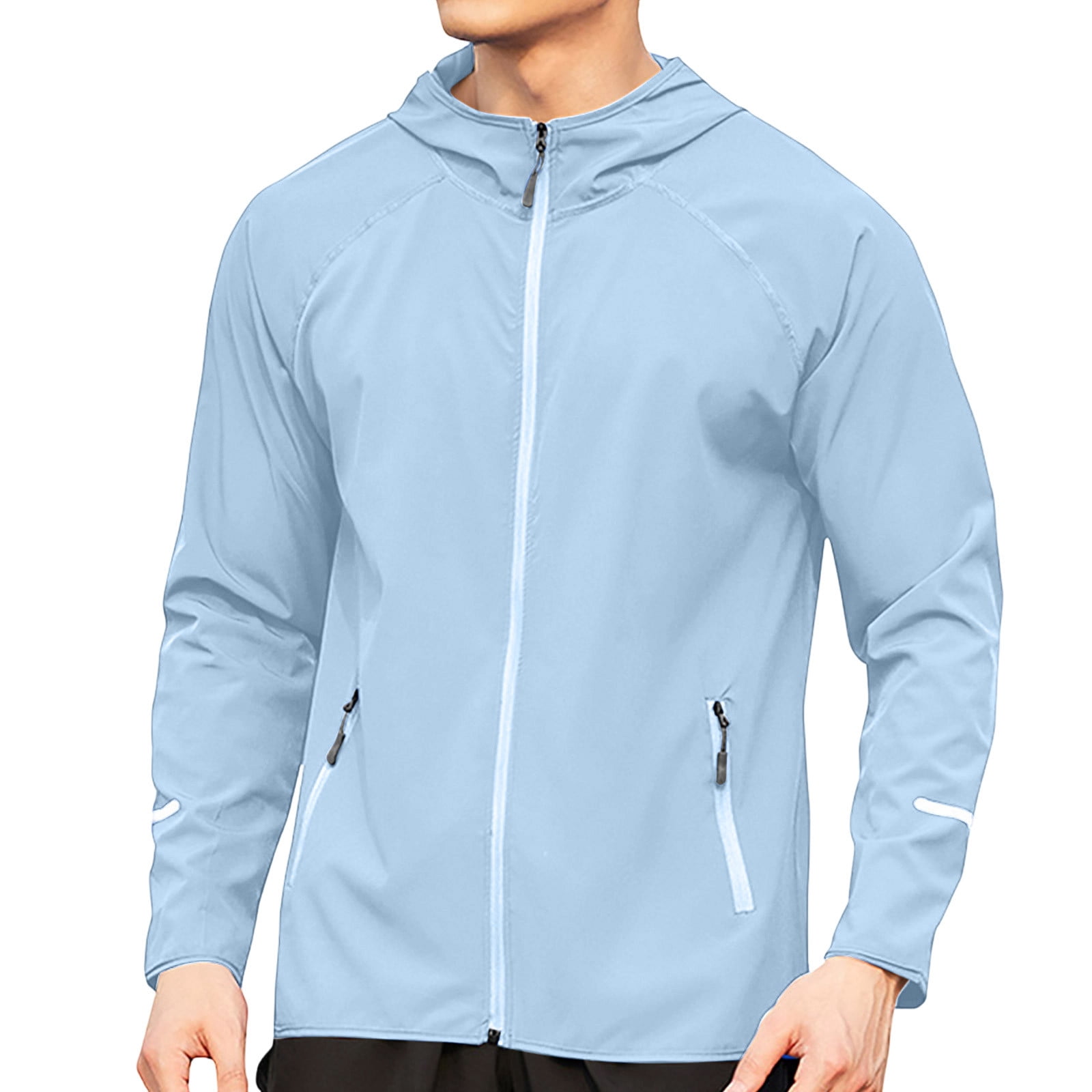 Ceisia Lightweight Full Zip Hooded Windbreaker Solid Breathable ...