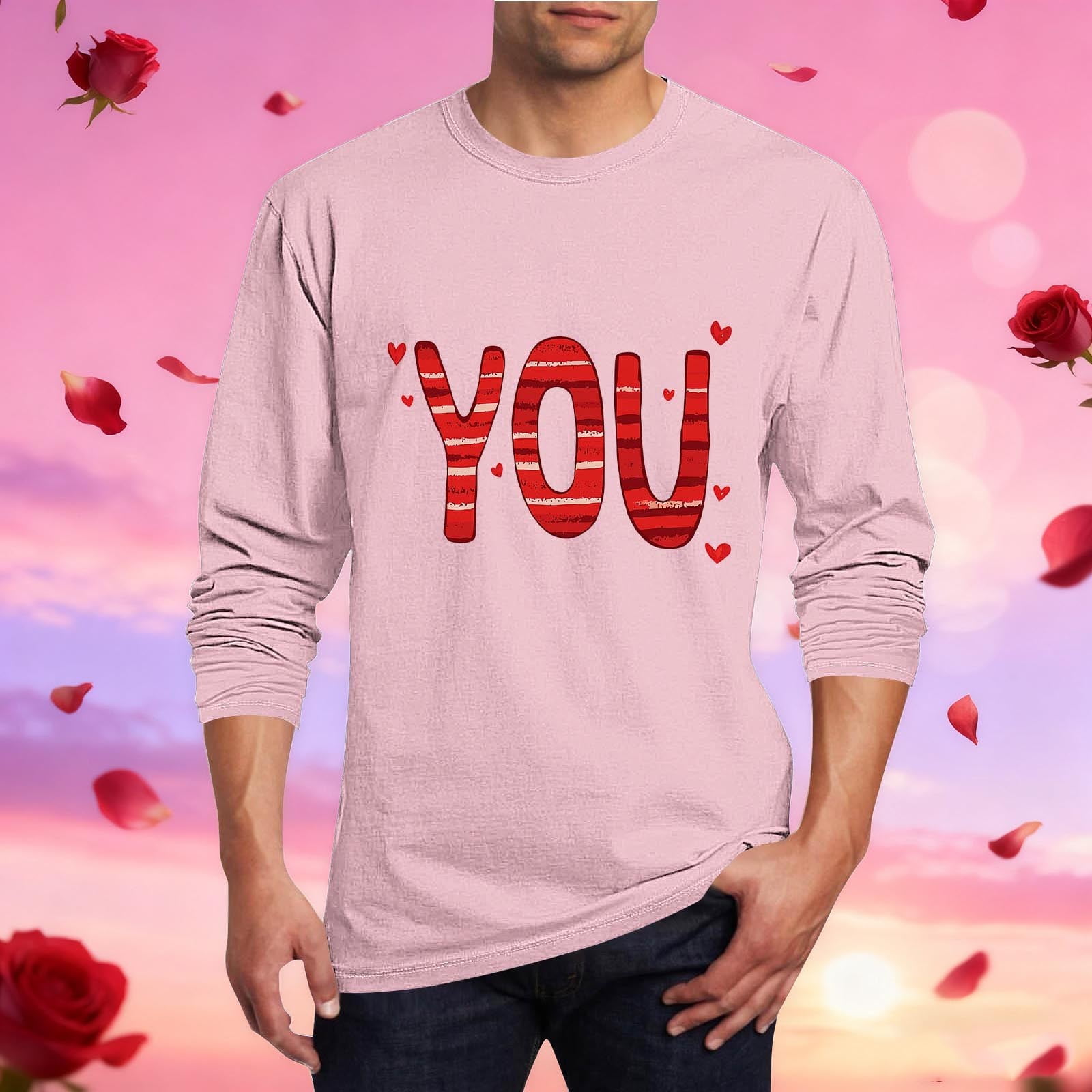 Ceisia Men Casual Fashion Printing Pullover T-Shirt Long Gift Sleeve ...