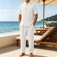 Ceisia Men Chinese Style Linen Tang Suit Set Short Sleeve Frog Button ...