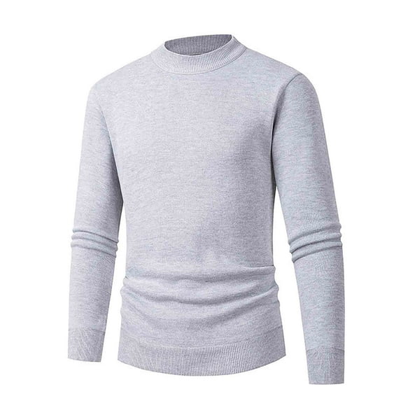 Ceisia Men Solid Color Long Sleeve Stand Up Collar Button Casual Gift ...