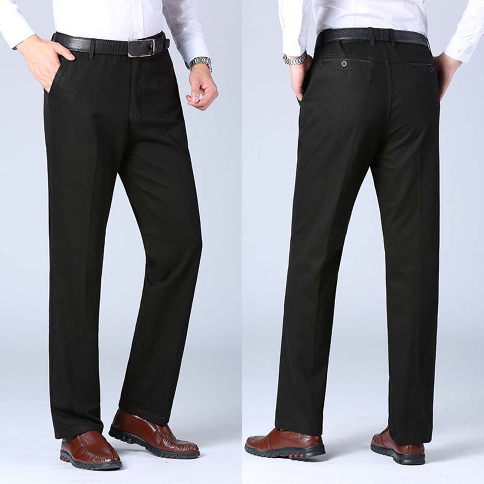 Ceisia Men's All-Season Business Casual Pants - Solid Gift Color ...