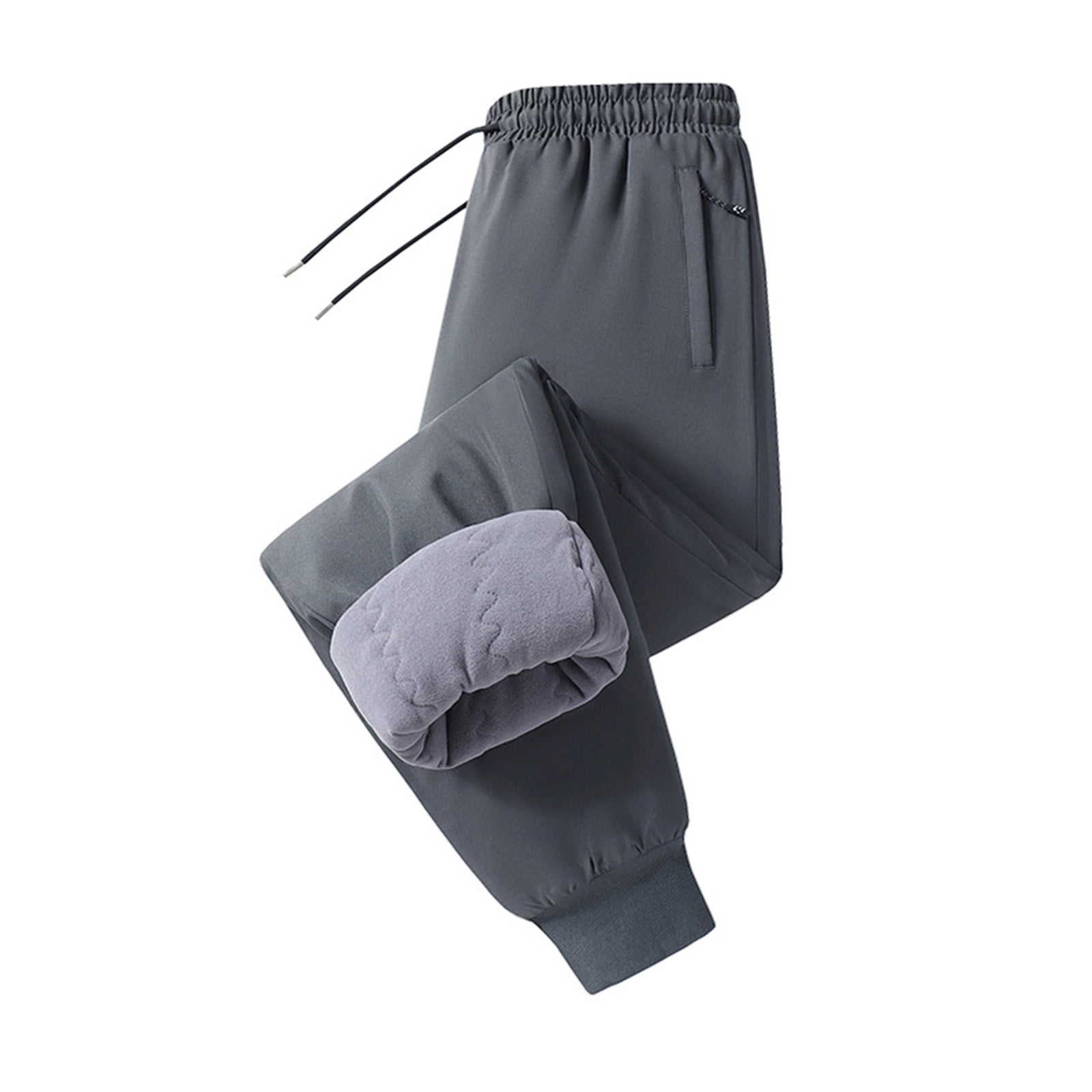 Ceisia Men's All-Season Solid Color Warm Gift Pants - Thick Elastic ...