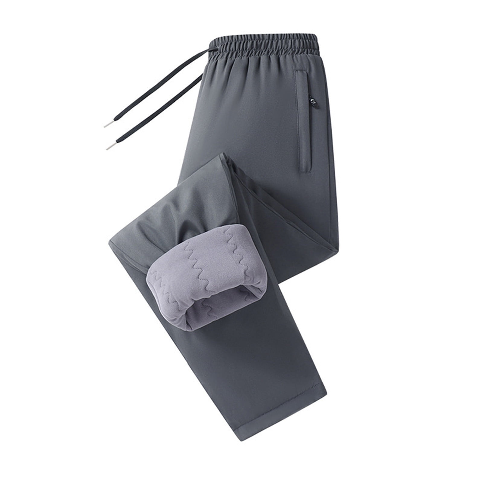 Ceisia Men's All-Season Solid Color Warm Gift Pants - Thick Elastic ...