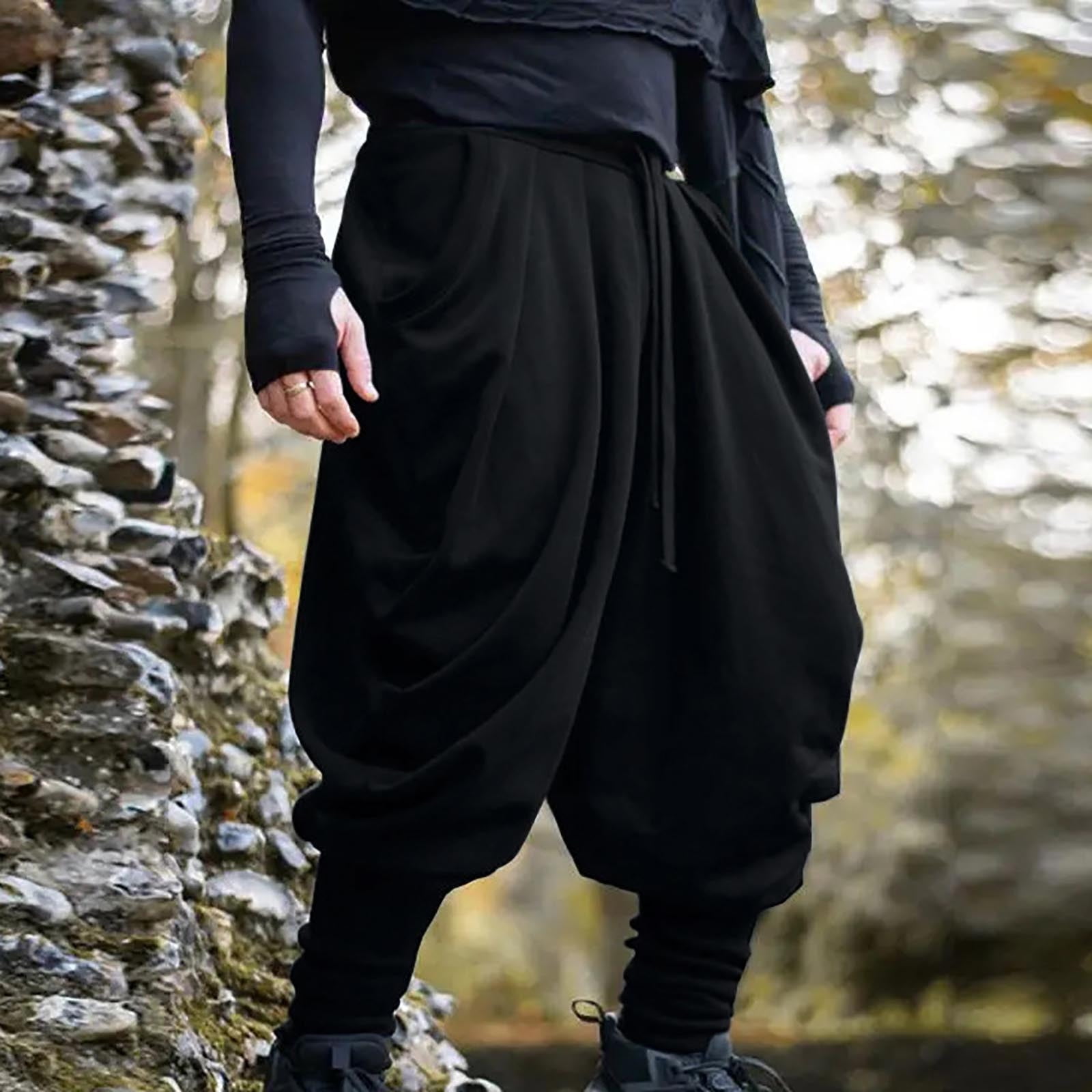 Ceisia Men's All-Season Vintage Medieval Style Gift Solid Casual Pants ...