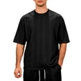 Ceisia Men's Cable Knit Textured Short Sleeve T Shirt And Drawstring ...