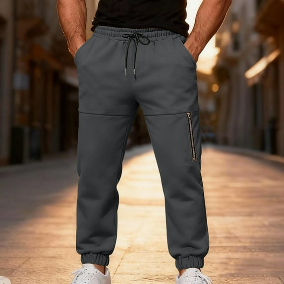 Ceisia Men's Cargo Pants Elastic Waist Cuff Lightweight Drawstring ...