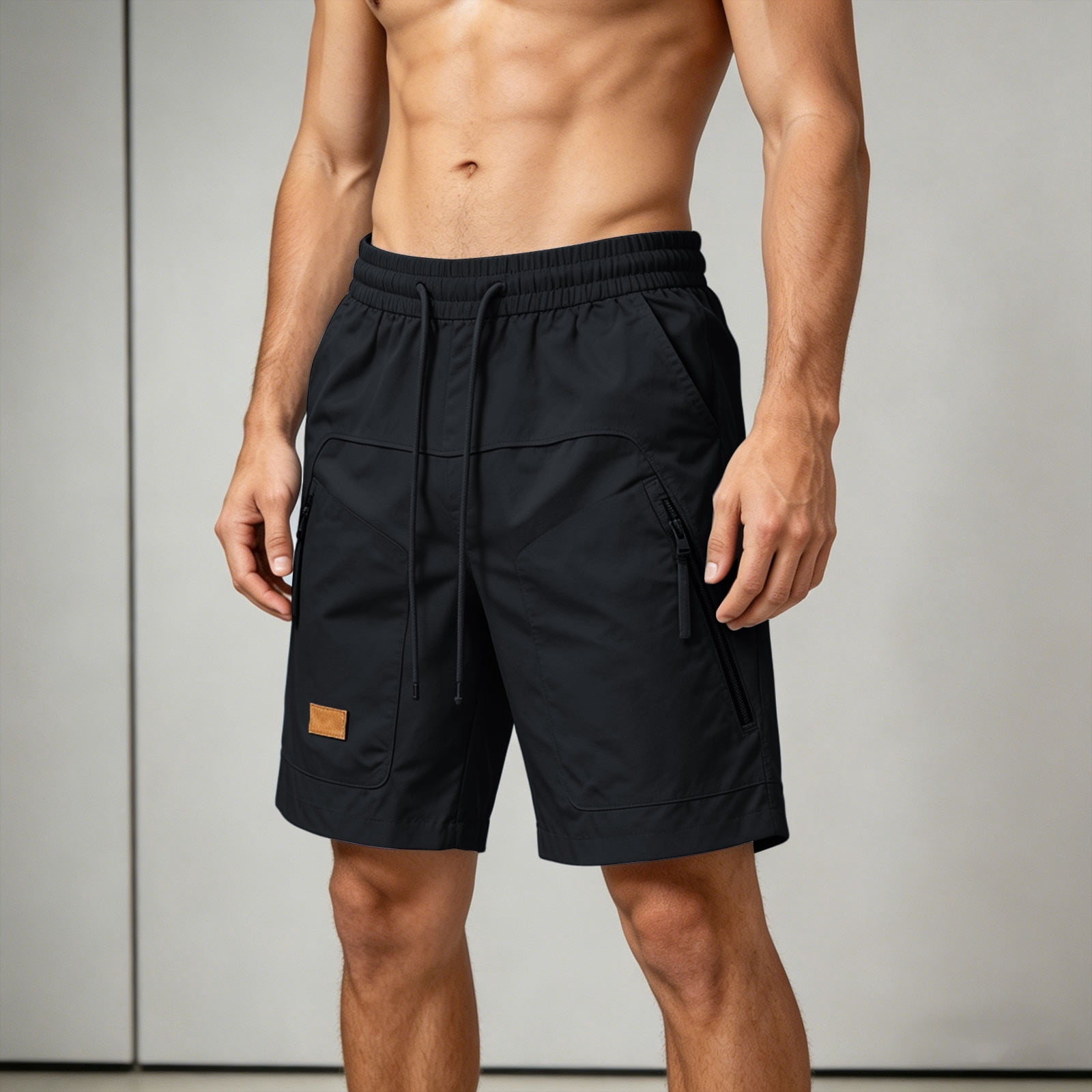 Ceisia Men's Casual Cargo Shorts with Zippered Side Pockets and ...