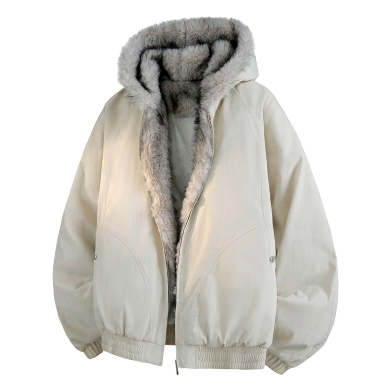 Ceisia Men's Casual Fashion Fake Two-Piece Hooded Jacket Solid Color ...