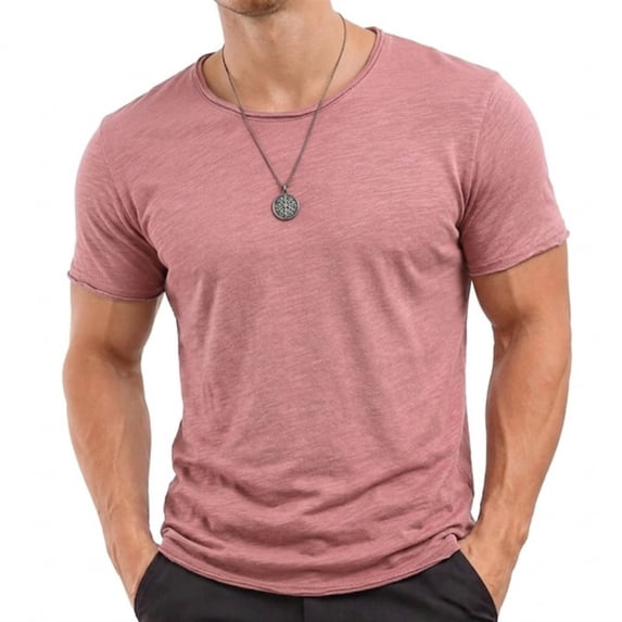 Ceisia Men's Casual Heathered Crew Neck Short Sleeve T-Shirt Multi ...