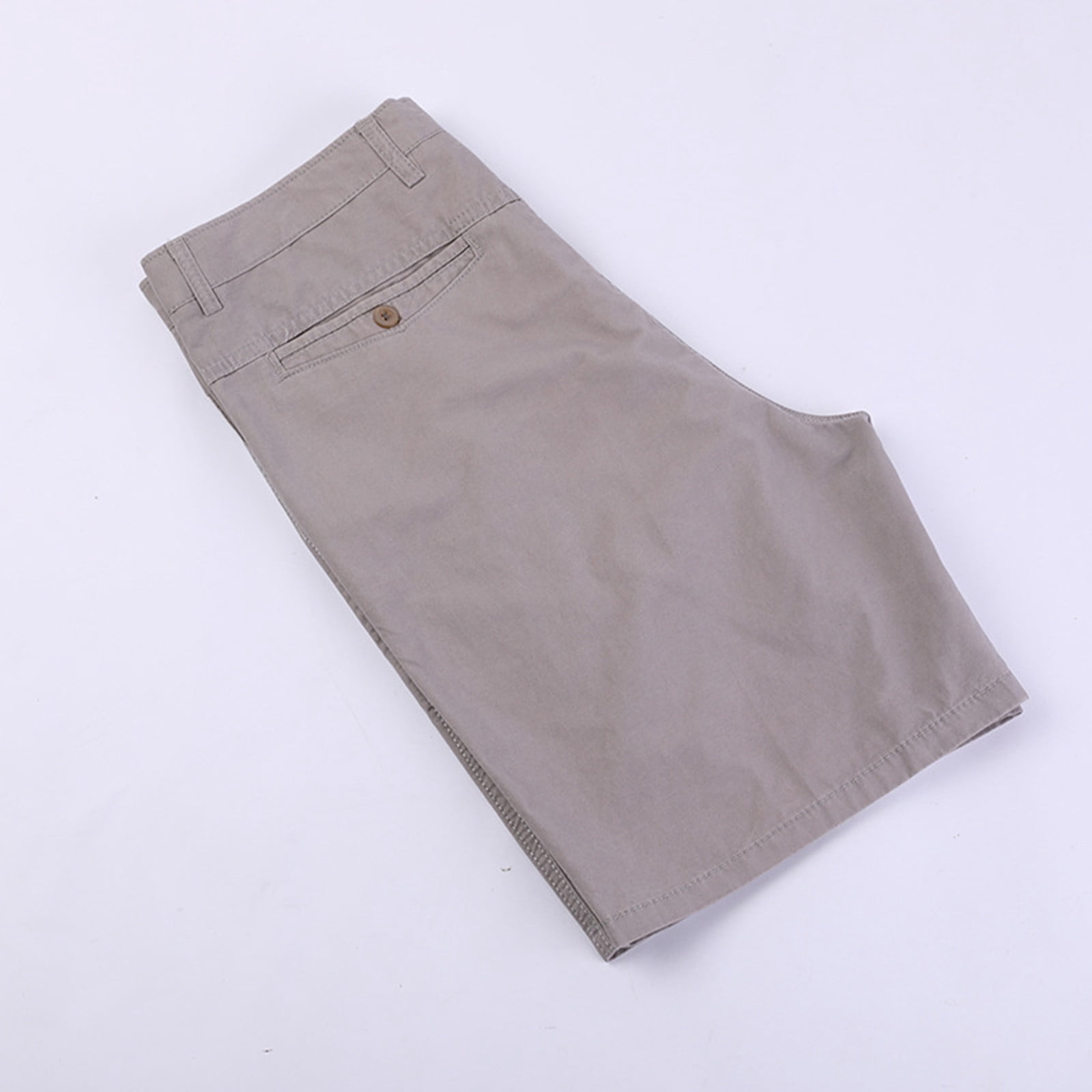 Ceisia Men's Casual Pleated Cotton Shorts with Elastic Back Waist Multi ...