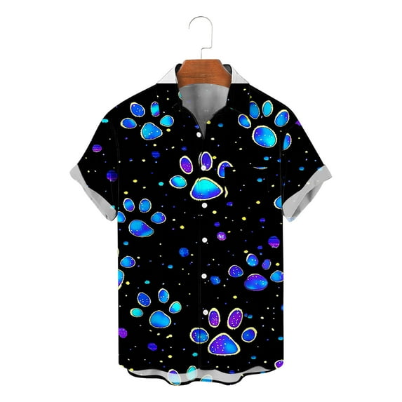 Ceisia Men's Casual Valentine's Day Short Sleeve Shirt Pet & Heart ...