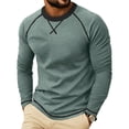Ceisia Men's Color Block Raglan Long Sleeve Crew Neck T-Shirt Multi ...