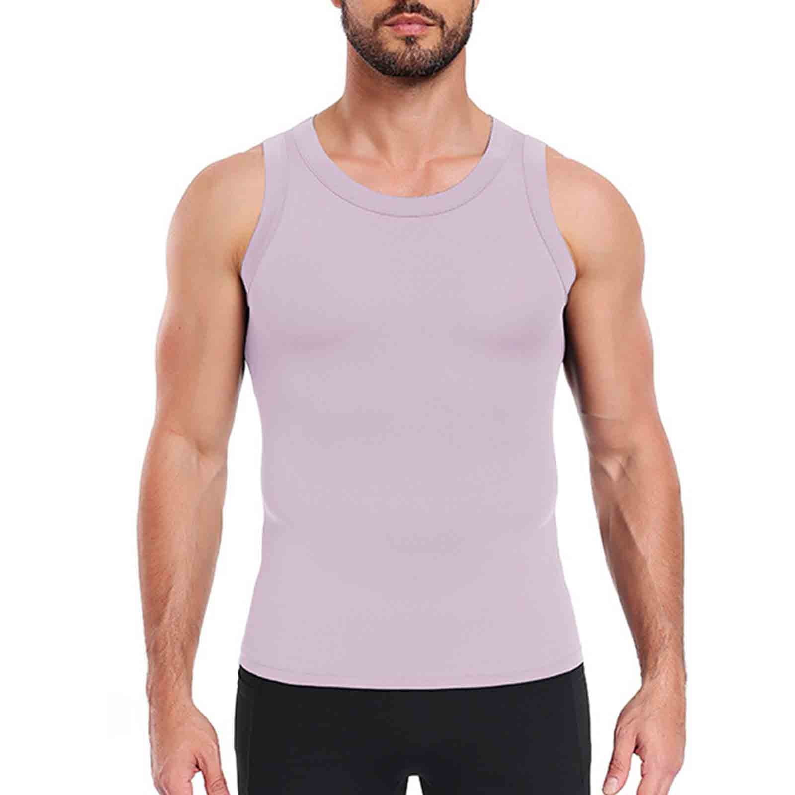 Ceisia Men's Compression Gym Tank Top Sleeveless Round Neck Quick Dry ...