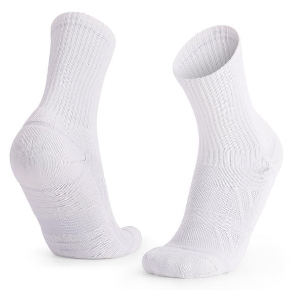 Ceisia Men's Cotton Crew Socks Breathable Moisture Wicking Comfort ...