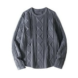 Ceisia Men's Fall/Winter Gift Casual Solid Color Knitted Fabric Round ...