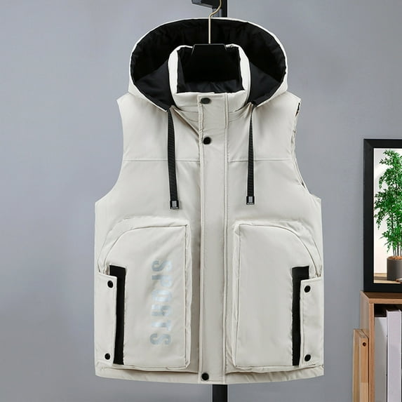 Ceisia Men's Fashion Stand Collar Zipper Sleeveless Tank with Pockets ...