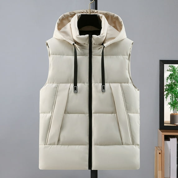 Ceisia Men's Fashion Stand Collar Zipper Sleeveless Tank with Pockets ...