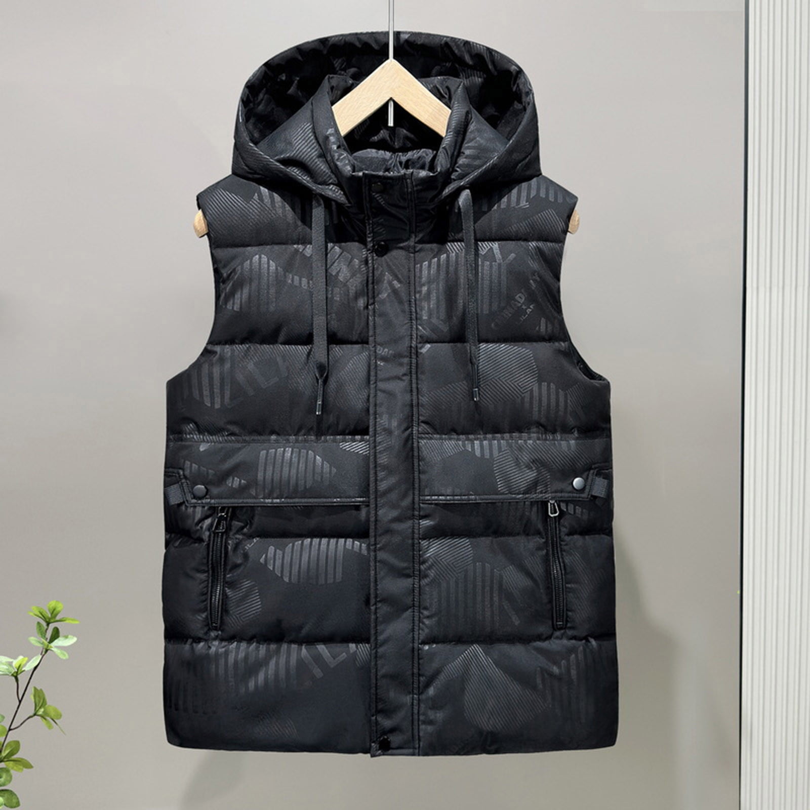 Ceisia Men's Fashion Stand Collar Zipper Sleeveless Tank with Pockets ...