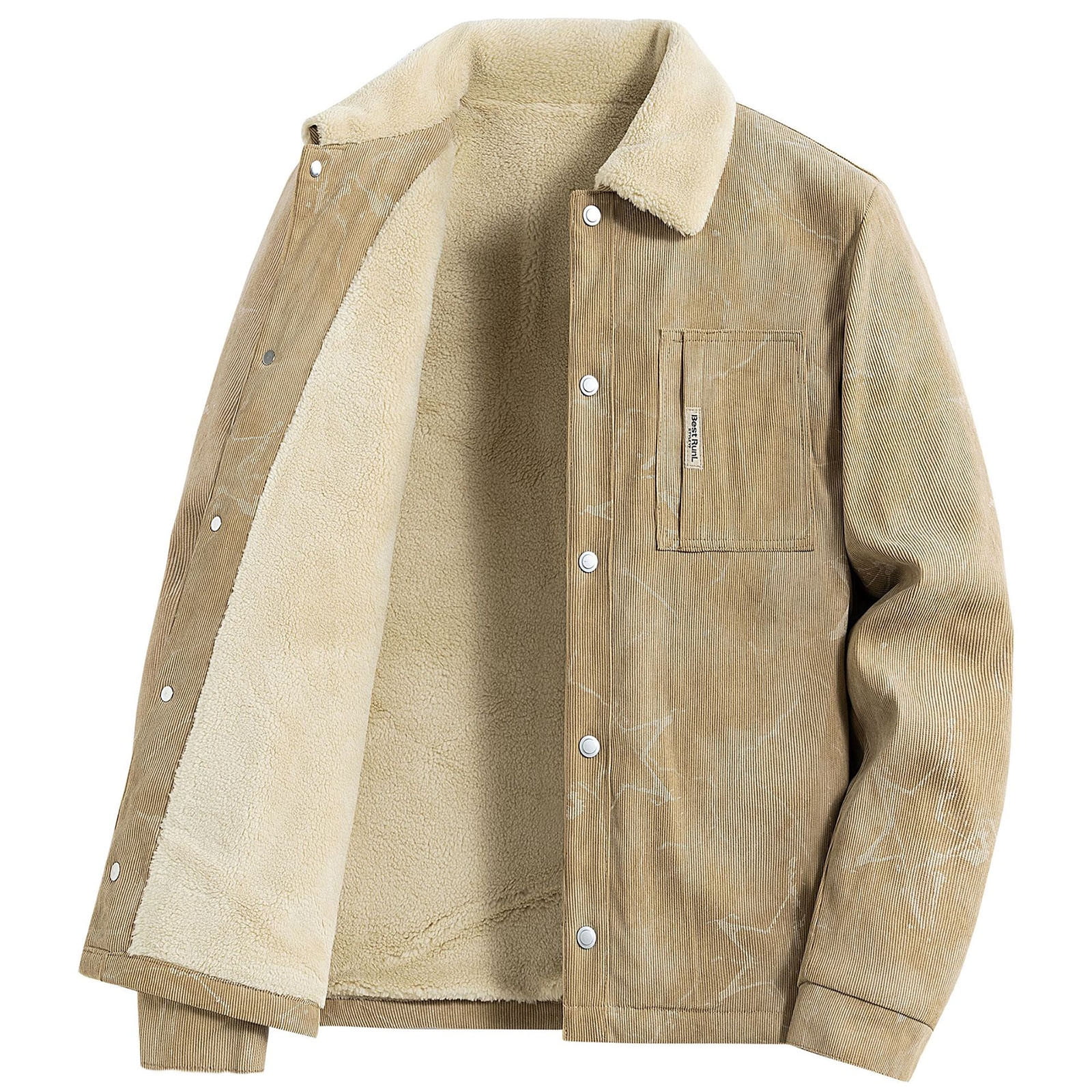 Ceisia Men's Functional Pockets Casual Style Jacket - 98%Cotton-2 ...