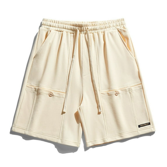 Ceisia Men's Gift Relaxed Minimalist Cargo Sweat Shorts Mid-Rise ...