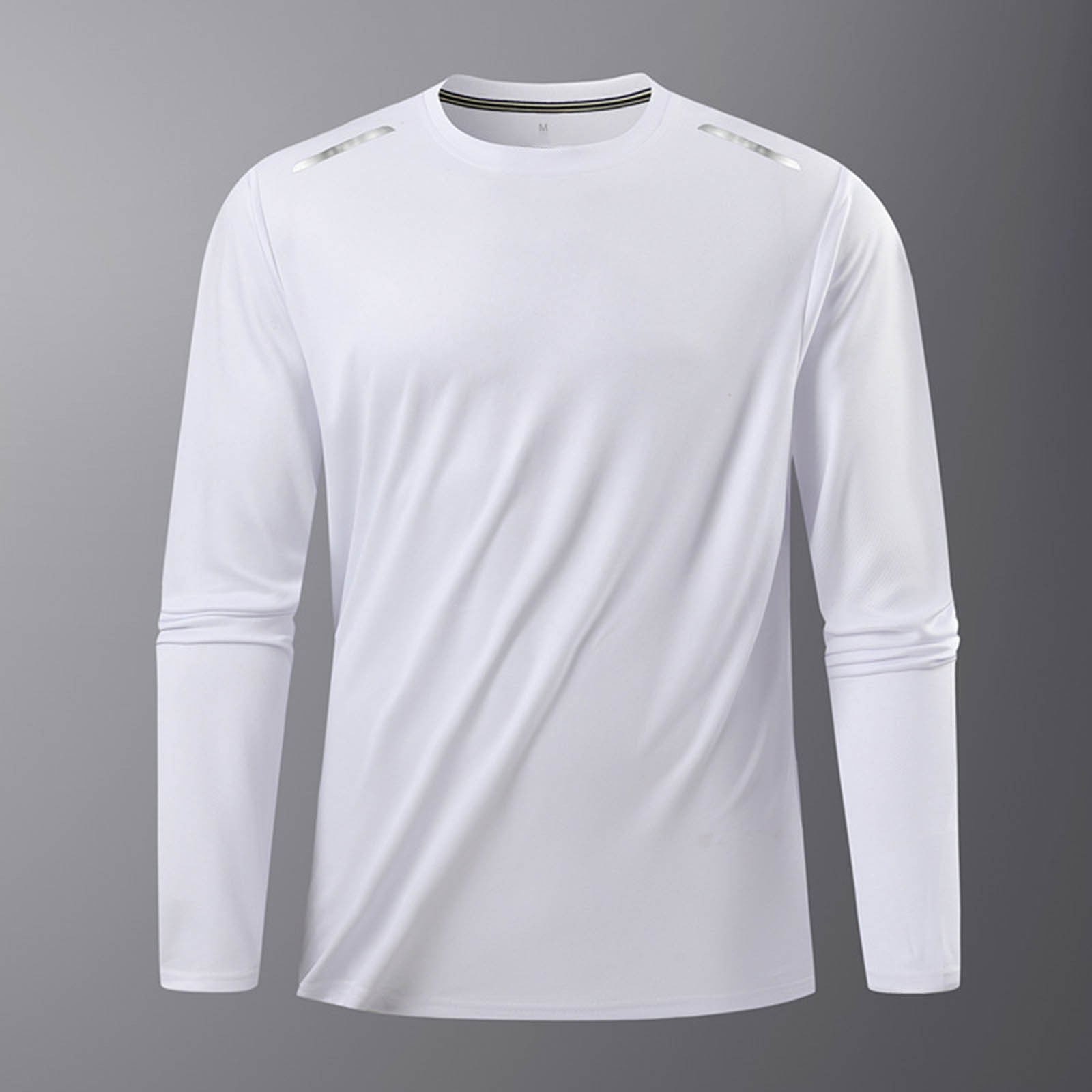 Ceisia Men's Ice Silk Sports T-shirt | Slim Long-Sleeve Crewneck ...