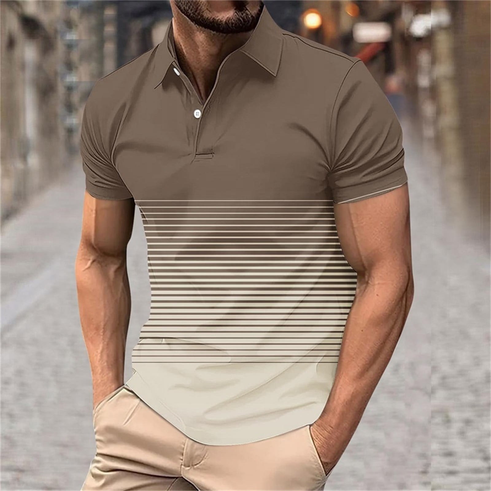 Ceisia Men's Loose Fit Short Sleeve T-Shirt Stylish Multi-Pattern ...