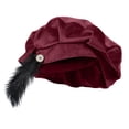 Ceisia Men's Medieval Peasant Hat with Feather LARP Renaissance Costume ...