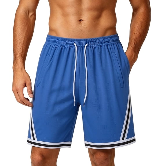 Ceisia Men's Mesh Basketball Shorts with Side Stripes Multi-Color Pack ...