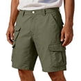 Ceisia Men's Multi Pocket Button Front Casual Cargo Shorts Army Green ...