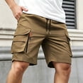 Ceisia Men's Multi Pocket Cargo Shorts Elastic Waist Drawstring Outdoor ...