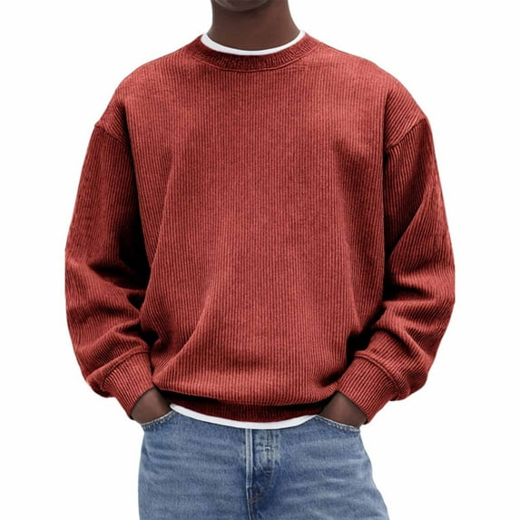 Ceisia Men's Multi-Season Gift Casual Fashion Solid Color Corduroy Long ...