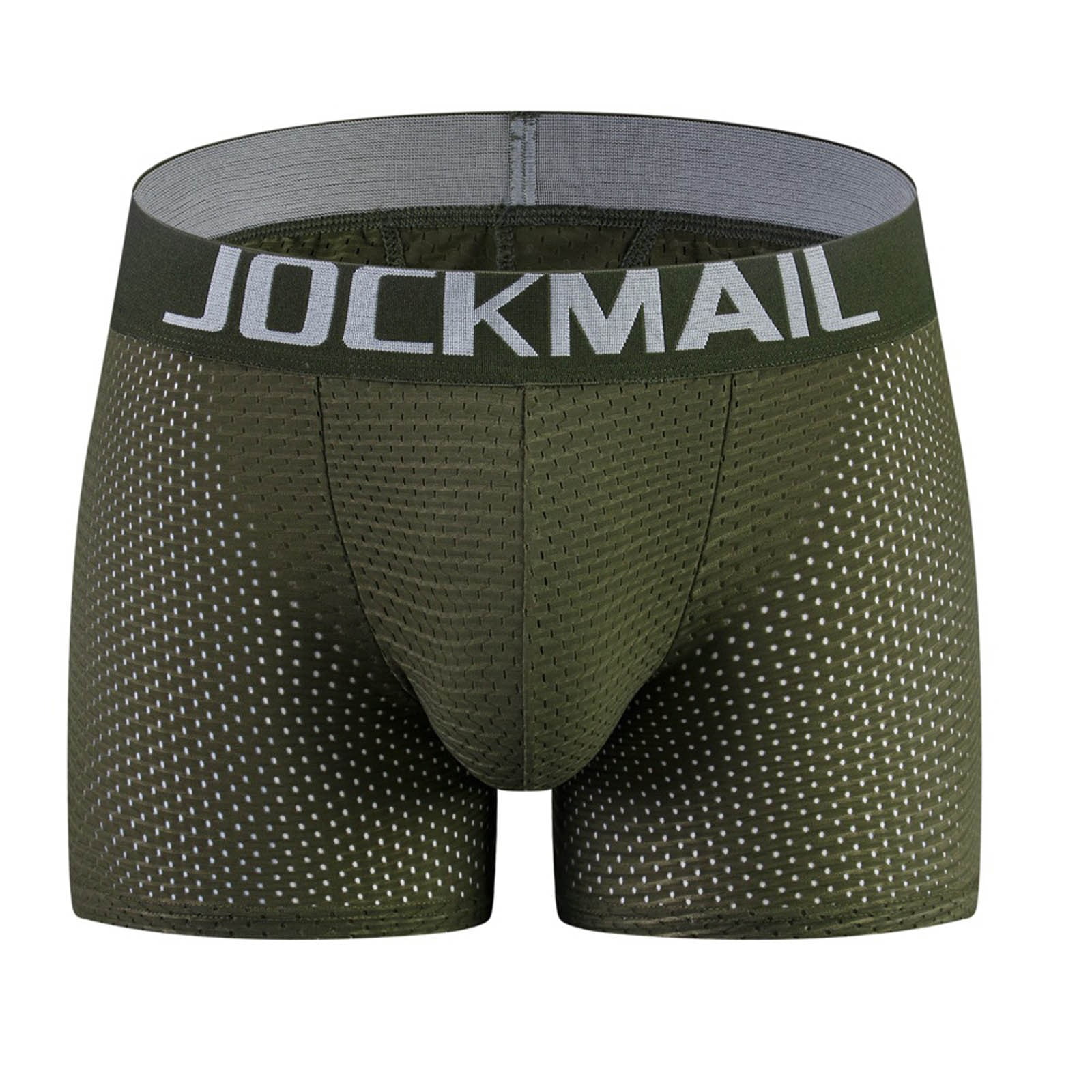 Ceisia Men's Padded Butt Lifting Boxer Briefs Long Leg Mesh Breathable ...