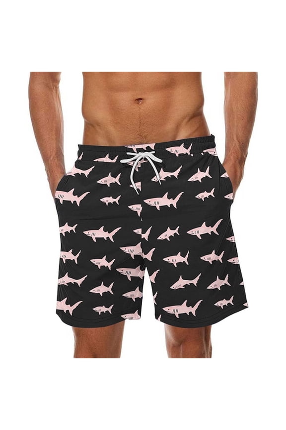 Shark Swim Trunks Mens
