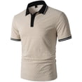 Ceisia Men's Polo Shirt | Slim Fit Short Sleeve Checkered Embossed Polo ...